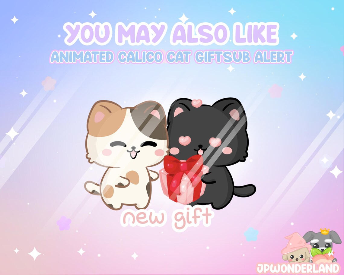 Animated Calico Cat Twitch Alert - Resub / Stream Alert / Kawaii Kitty ...