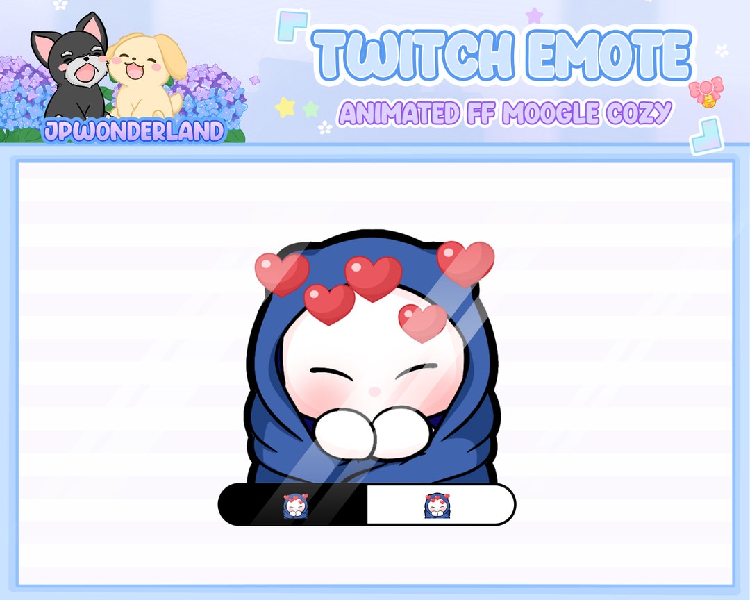 Animated FF Moogle Twitch Emote - Moogle Cozy Blanket / Twitch Overlay ...
