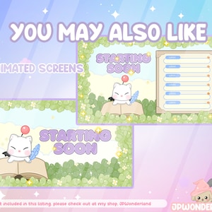 Cute Animated FF Moogle Stream Pet (all .gif Included) | Digital Assets ...