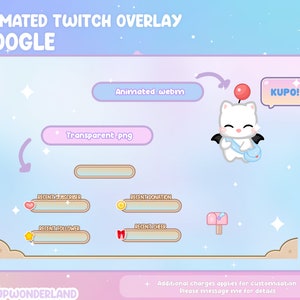 Animated FF Moogle Twitch Overlay / Stream Label Bar. Compatible With ...