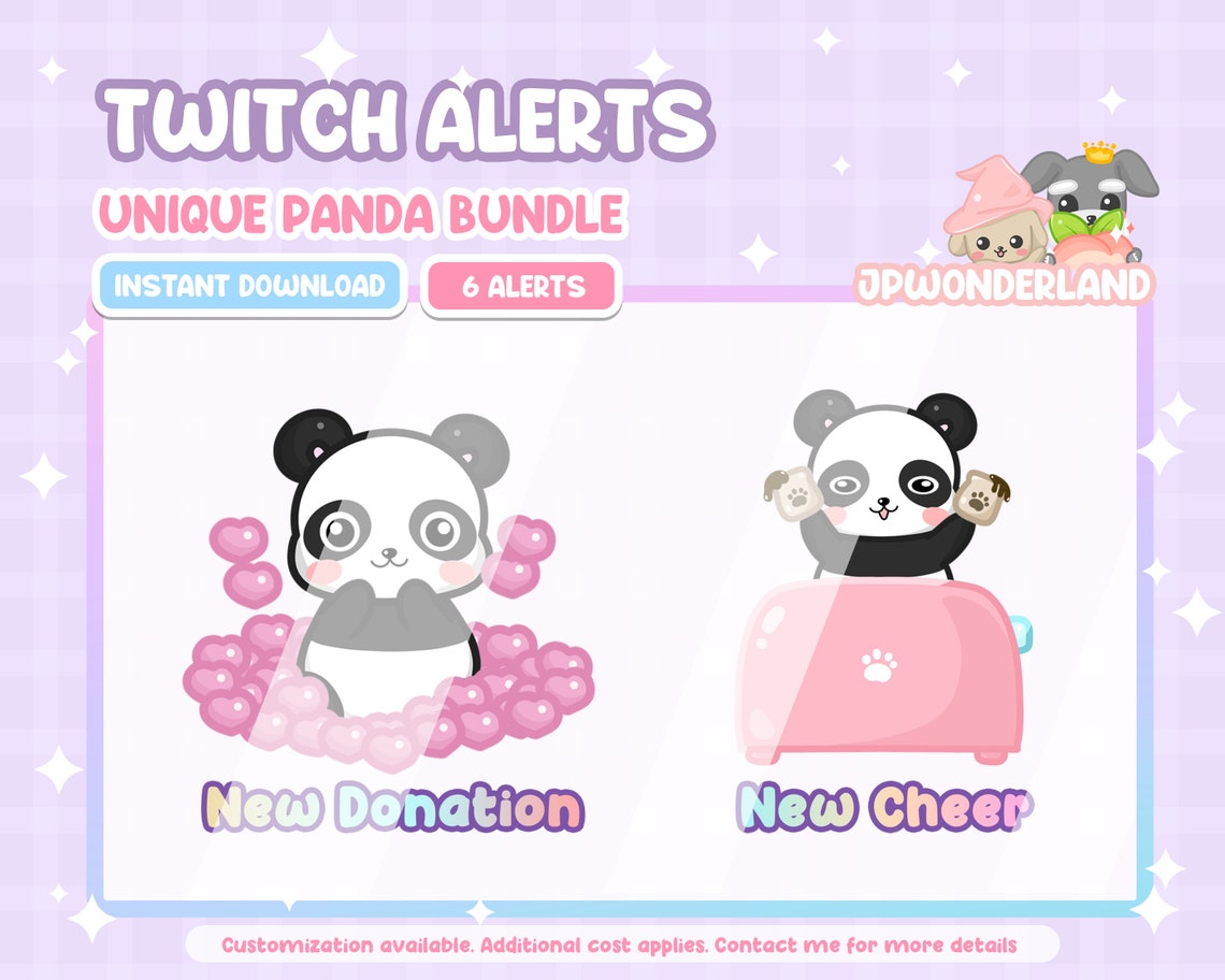 Unique Animated Cute Panda Twitch Alerts Bundle / Twitch Alert - Etsy