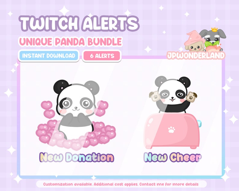 Unique Animated Cute Panda Twitch Alerts Bundle / Twitch Alert | Etsy