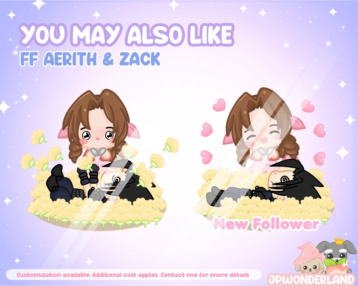 Animated Twitch New Follower Alert FF7 Cloud & Aerith/ FF7 - Etsy
