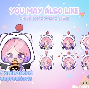 Cute Animated FF Baby Chocobo Chasing Moogle Twitch Goal Widgets ...