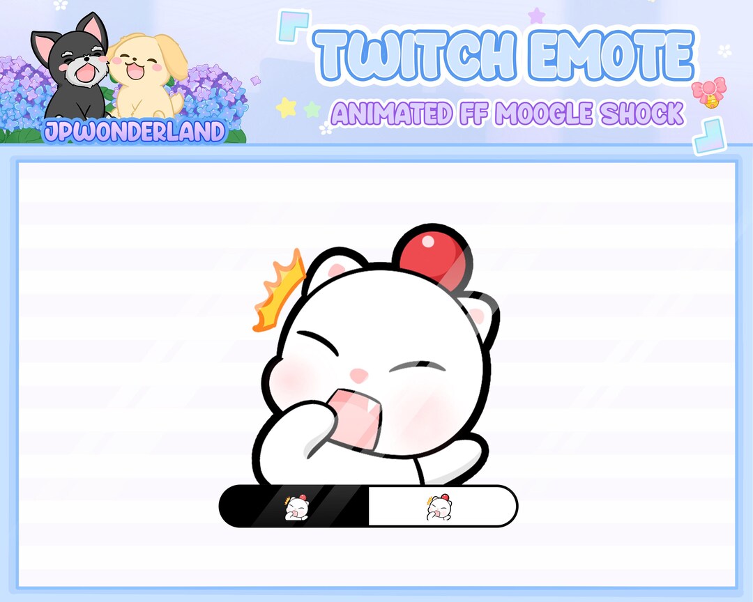 Animated FF Moogle Emote - Moogle Shock / Twitch Overlay / Stream Emote ...
