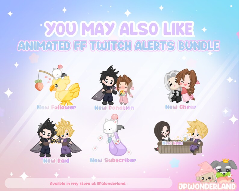 FF Moogle in Chocobo Costume Twitch Badges / Emotes / Stream Badges ...