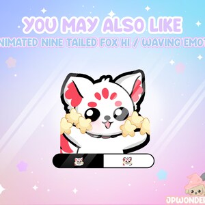 Animated Nine Tailed Fox Twitch Emote - Kitsune Write / Twitch Overlay ...