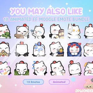 Animated FF Moogle Emote - Shake Moogle / Twitch Overlay / Stream Emote ...