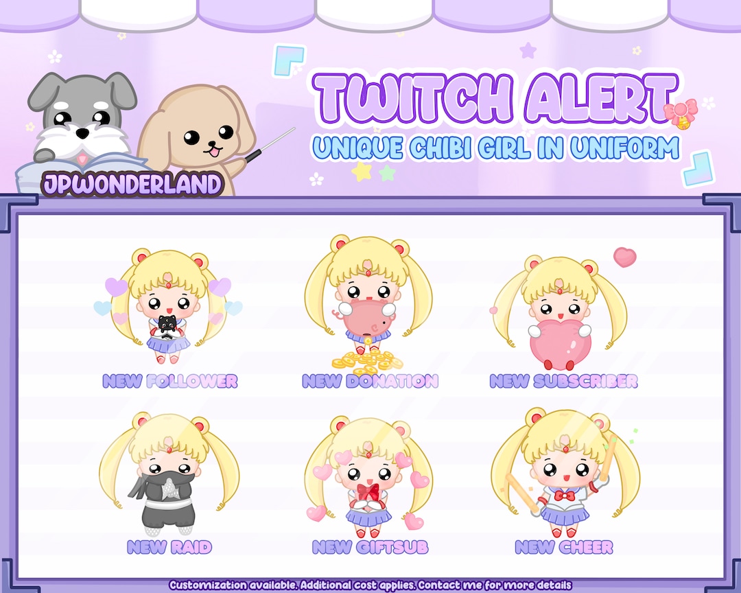 Unique Animated Chibi Girl Twitch Alerts / Stream Alert - Etsy