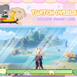 Animated Froggy Twitch Overlay / Stream Label Bar. Compatible With ...