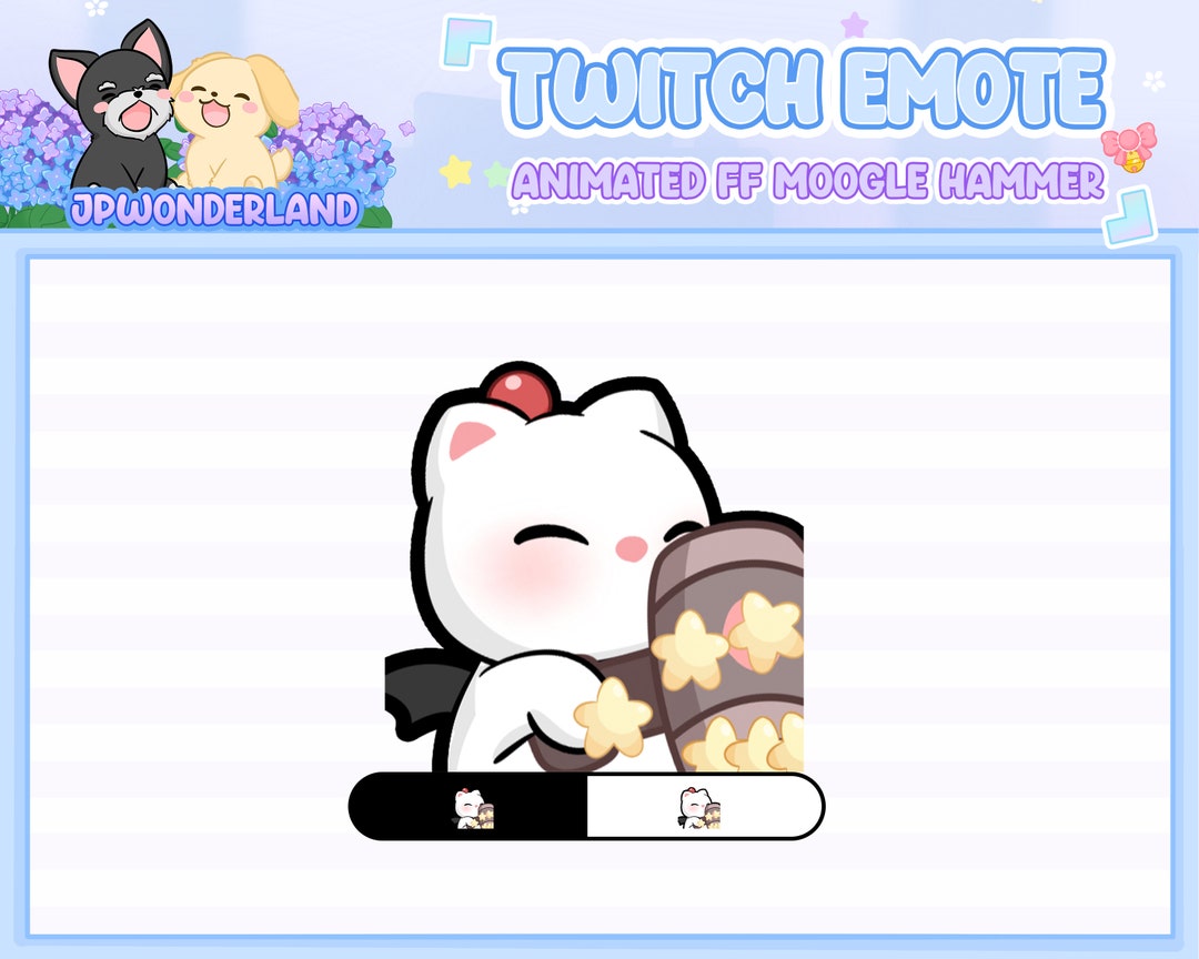Animated FF Moogle Twitch Emote Moogle Hammer / Twitch Overlay / Stream ...