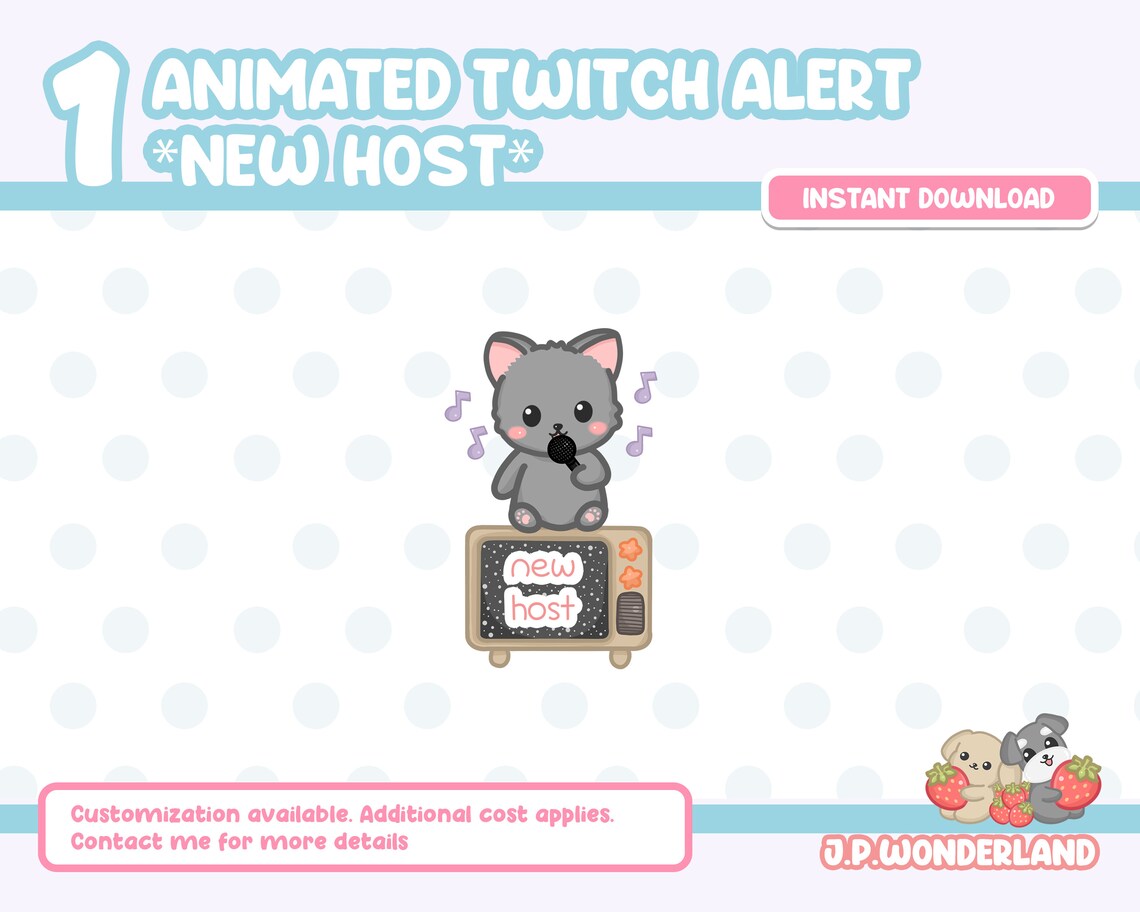 Animated Twitch Alert new Host | Etsy