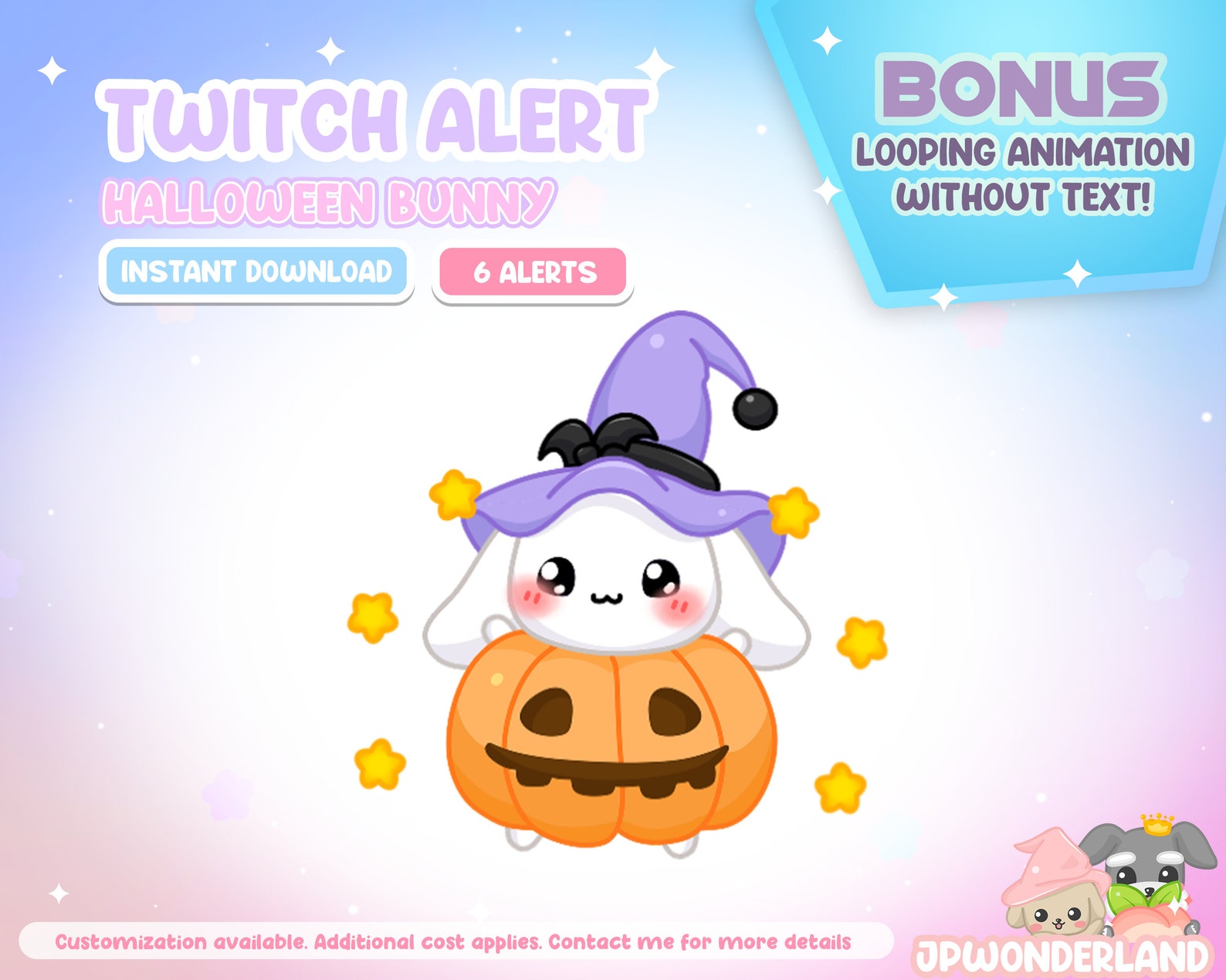 Animated Halloween Bunny Twitch Alerts / Follower / Donation / - Etsy
