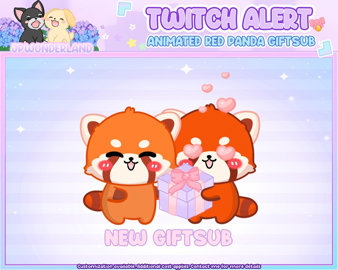 Animated Red Panda Twitch Alert - Gift Sub - Etsy