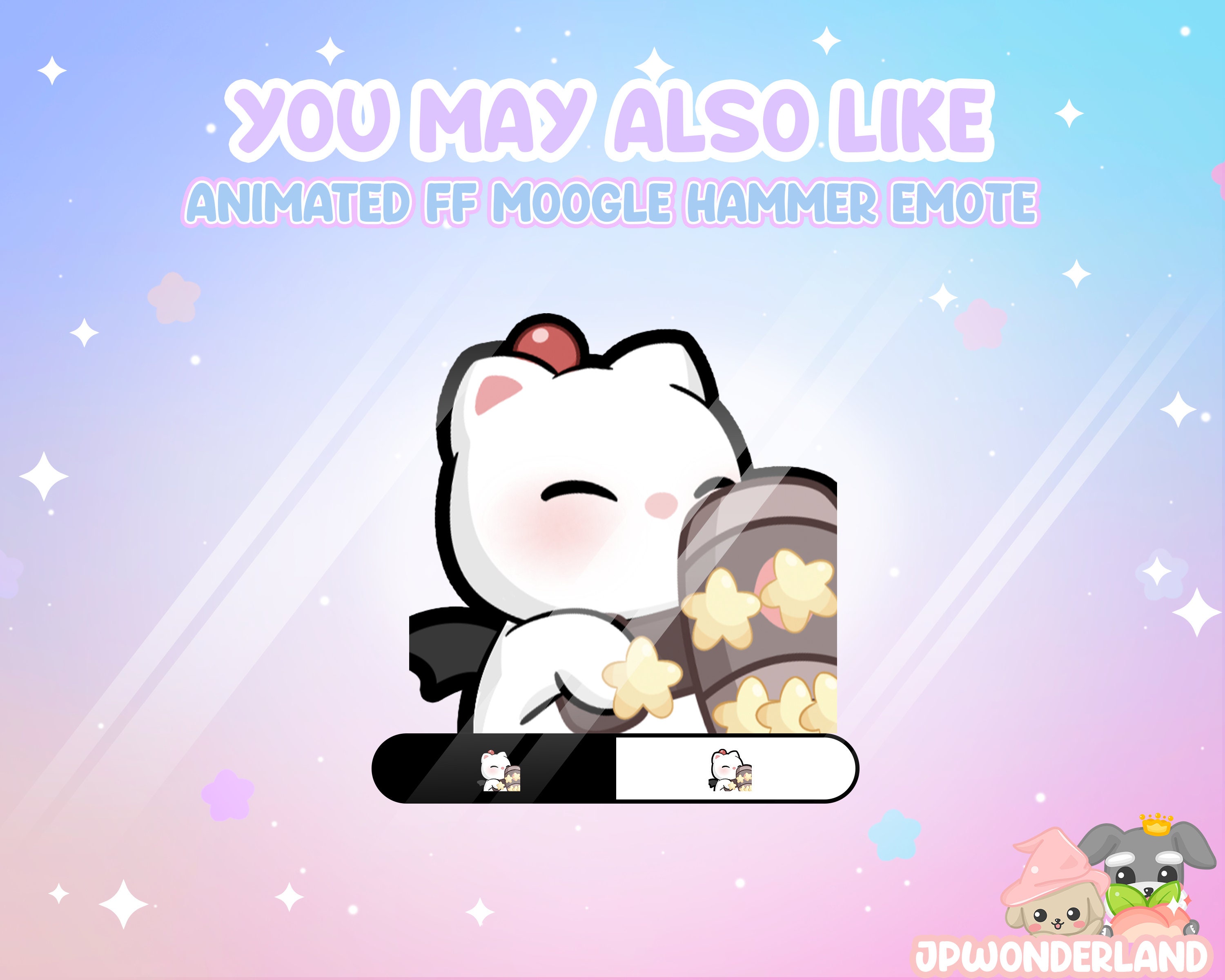 Animated FF Moogle Twitch Emote - Moogle Popcorn / Twitch Overlay ...