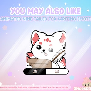Animated Twitch Cheek Emote - Nine Tailed Fox / Kumiho Twitch Emote ...