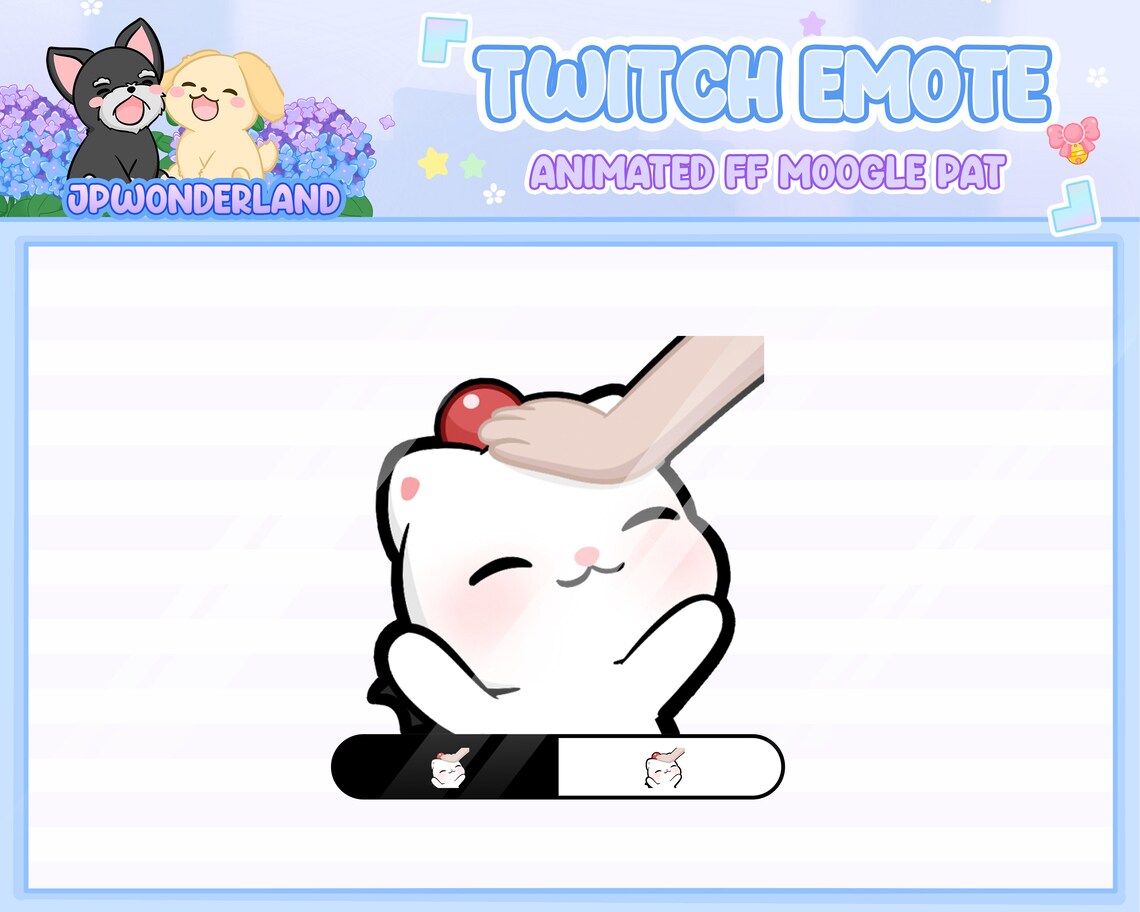 Animated FF Moogle Twitch Emote - Moogle Pat / Twitch Overlay / Stream ...