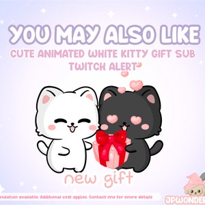 Animated White Cat Twitch Alert - Resub / Stream Alert / Kawaii Kitty ...