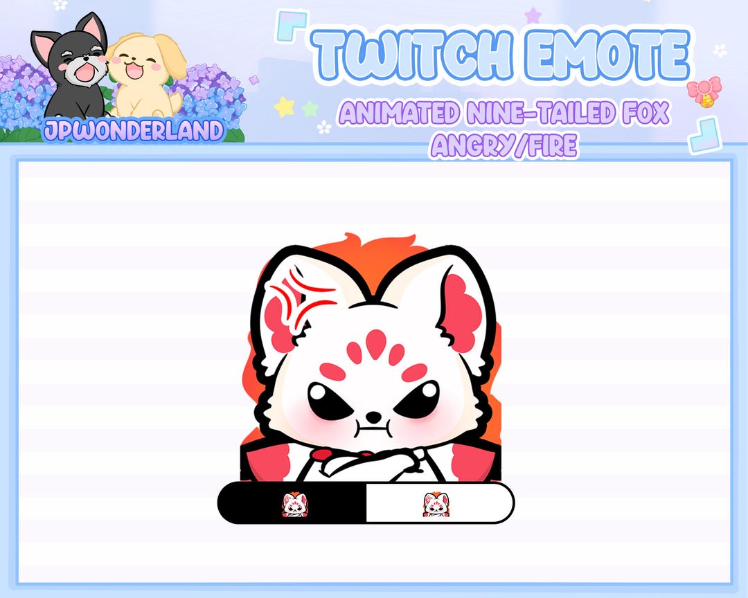 Animated Twitch Fire / Angry Emotes - Nine-tailed Fox / Kumiho Twitch ...