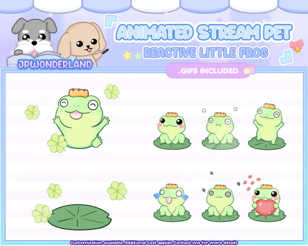 Animated Little Frog Stream Pet With 11 Expressions, Reacts to Commands ...
