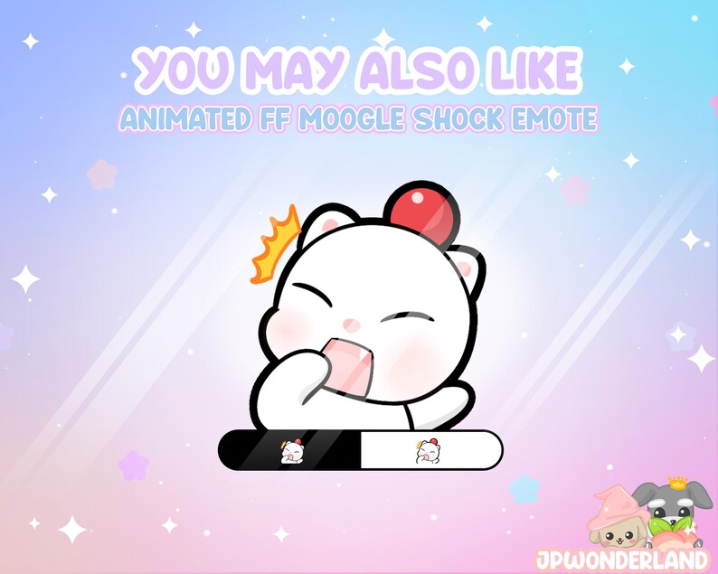 Cute Animated FF Moogle Bit Jar | Digital Assets | Stream Deco | Twitch ...