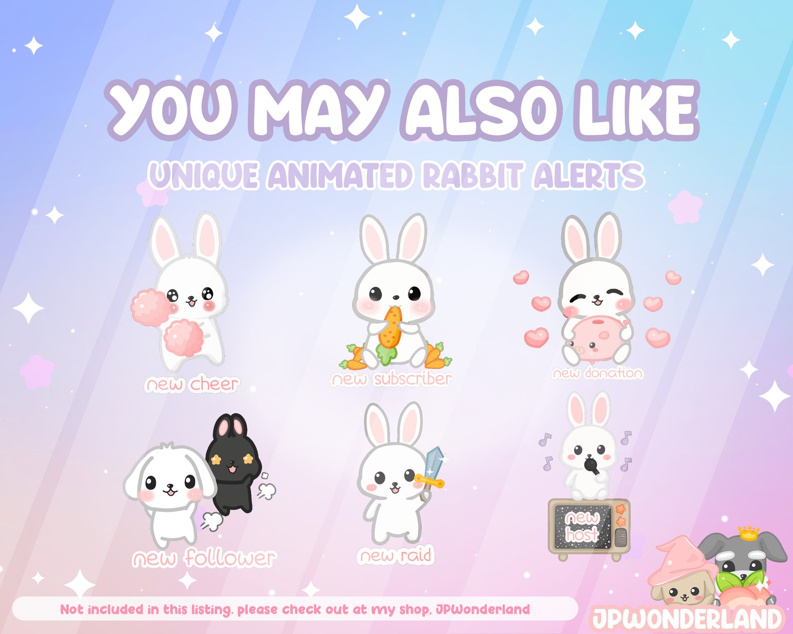 Animated Rabbit Twitch Screens / Starting Soon / Be Right Back - Etsy