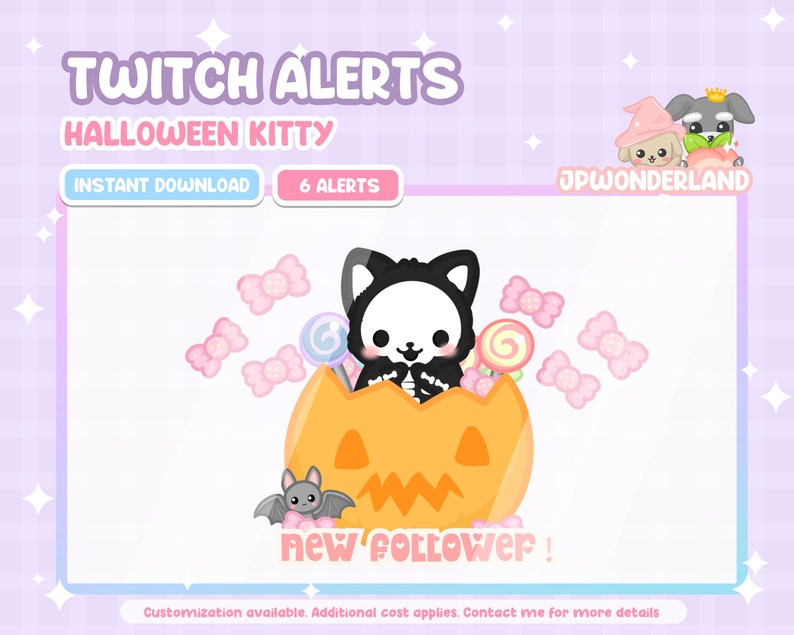 Animated Halloween Kitty Twitch Alerts / Follower / Donation ...