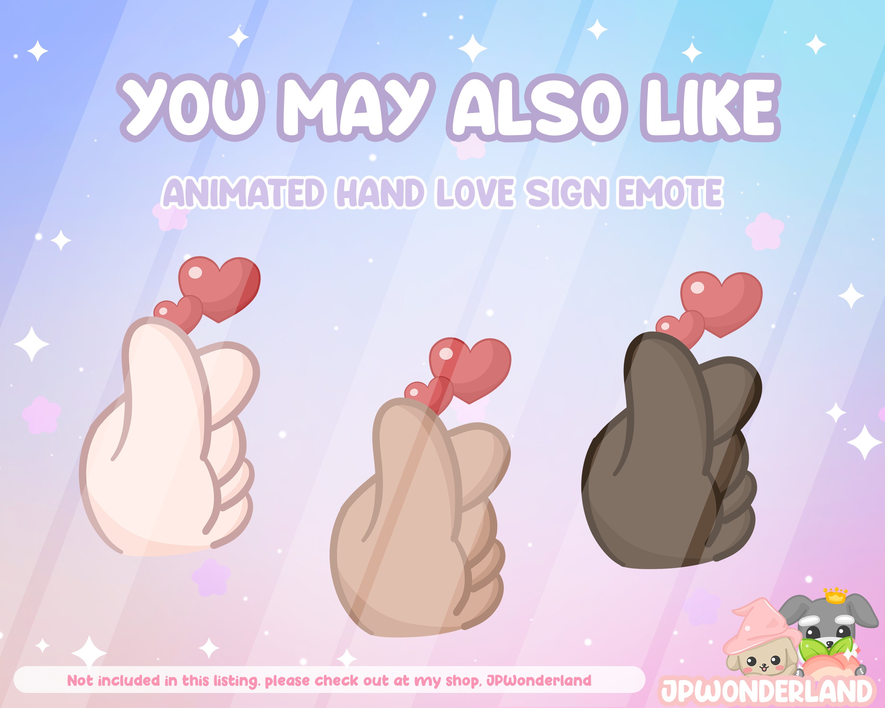 Animated Hand Love Sign Twitch Emote light Discord Emotes - Etsy