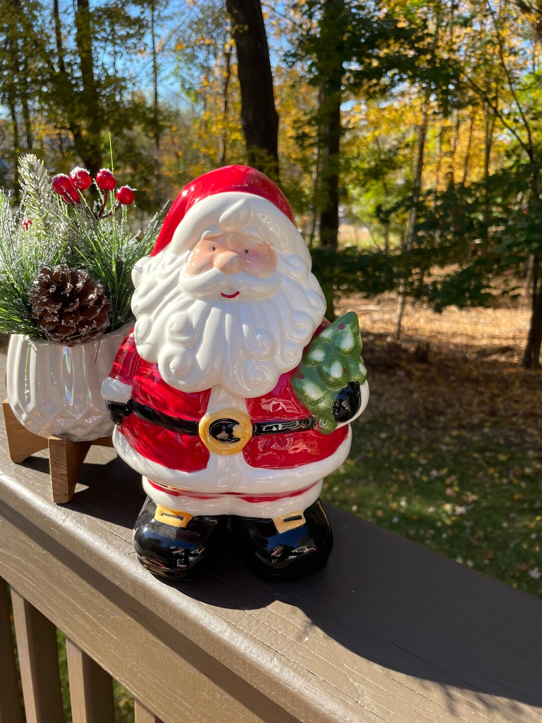 Christmas Cookies Canister - Christmas Canister - Santa Canister ...