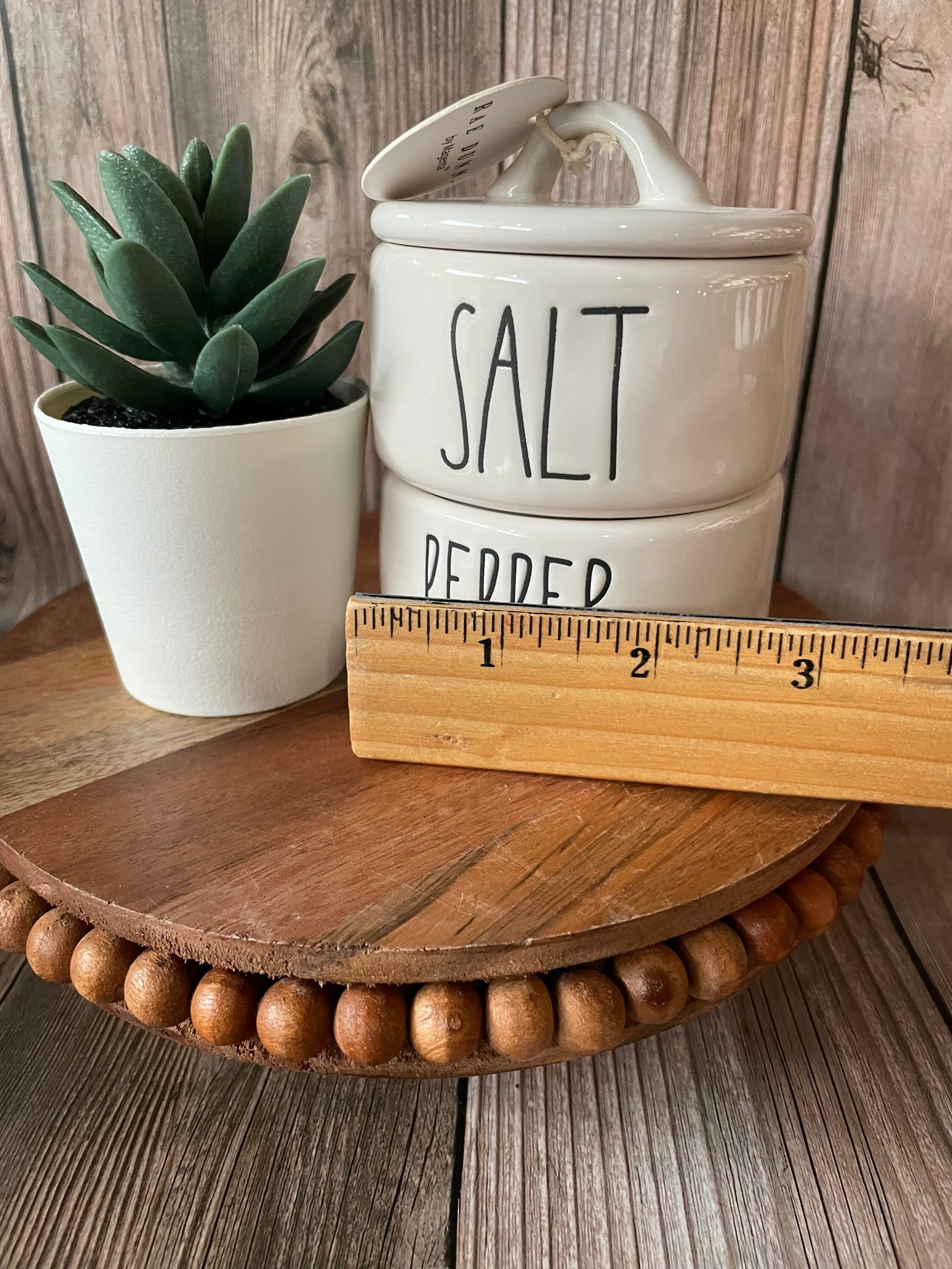 Farm House Salt and Pepper Cellar - Stacker - Ceramic Cellar With Lid ...