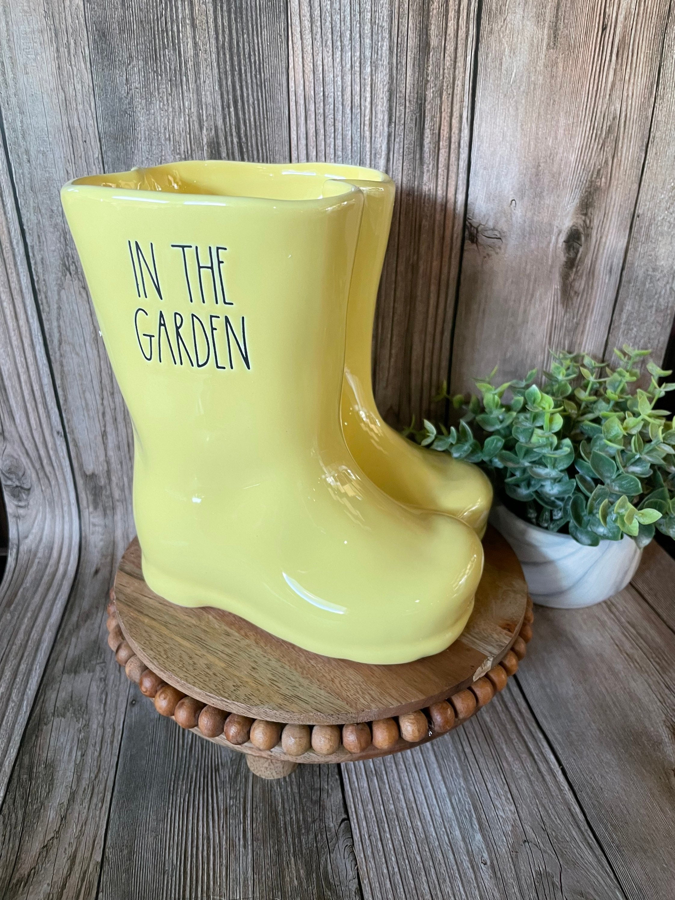 Farm House Planter Rain Boot Planter in the Garden - Etsy