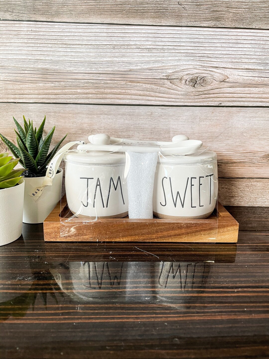 Farm House Jam and Jelly Holder - JAM SWEETS - Condiment Tray - Ceramic ...