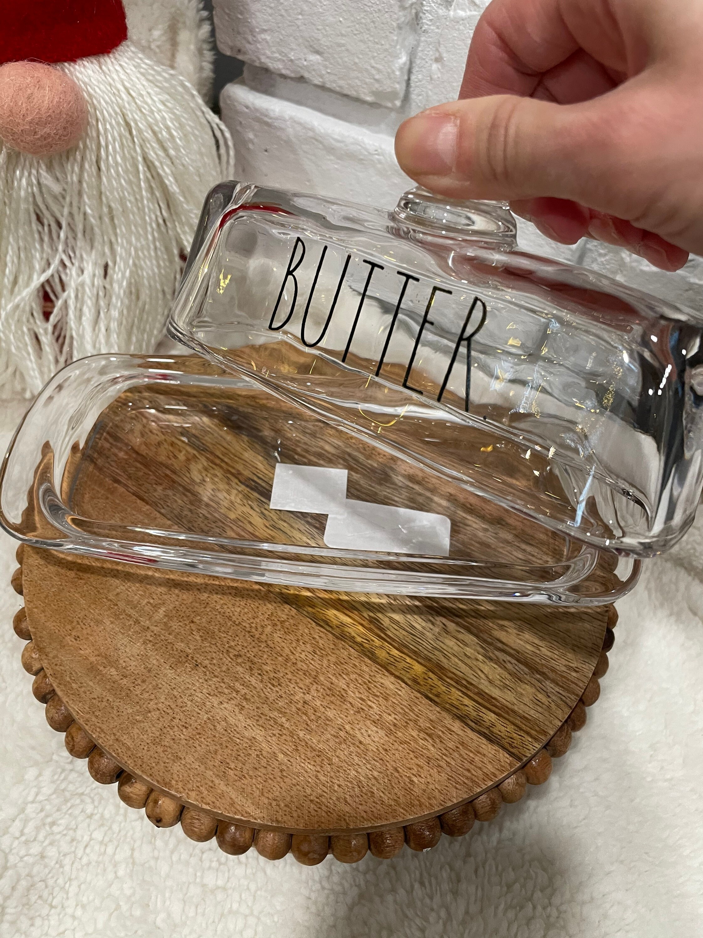 Farm House Butter Dish “butter” - Farmhouse Decor - Glassware - Etsy