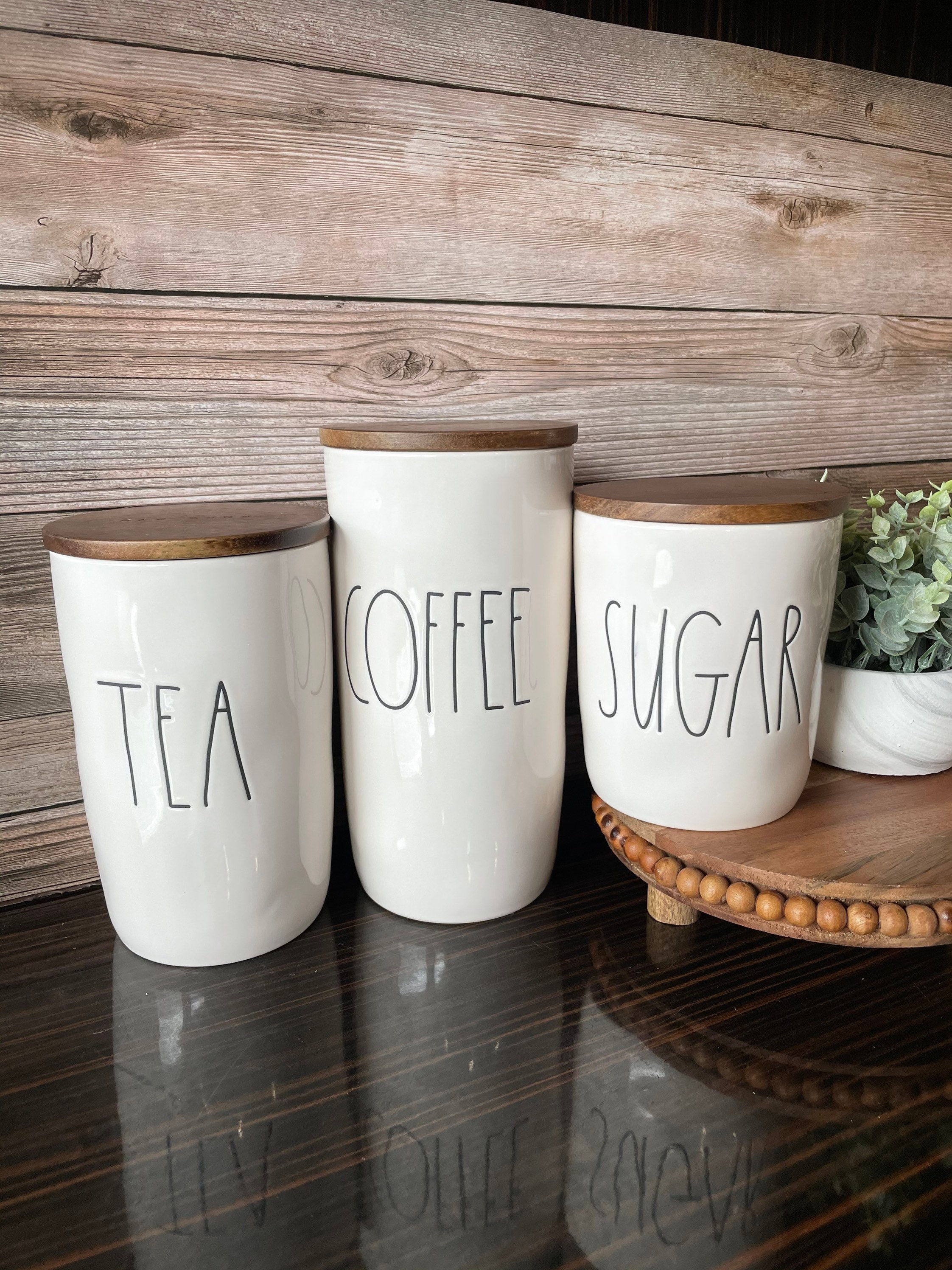 Farm House Coffee Sugar Tea Canister / Cellar Ceramic Jar - Etsy