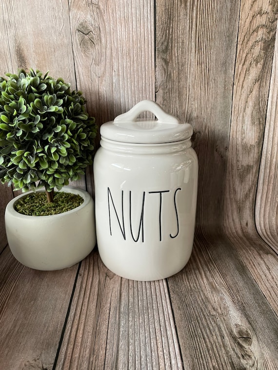 Farm House Nuts Canister Nuts Storage Jar Ceramic | Etsy