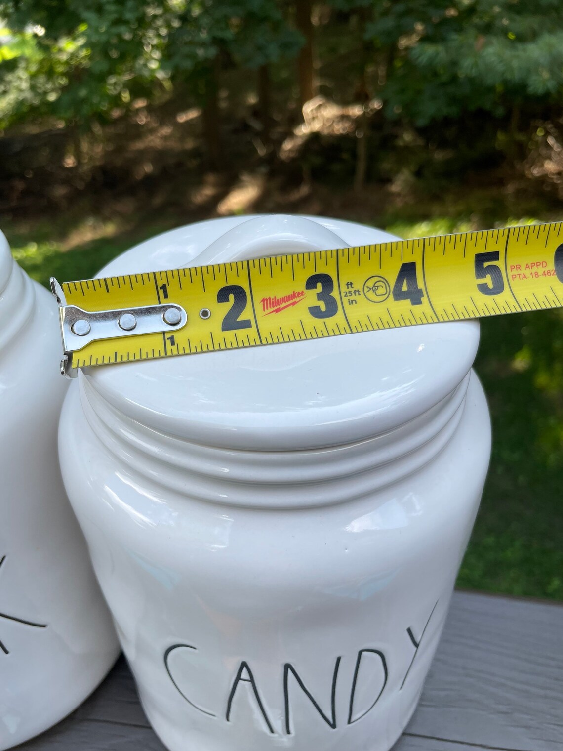 Farm House Candy Canister SNACK Canister Ceramic Flat - Etsy