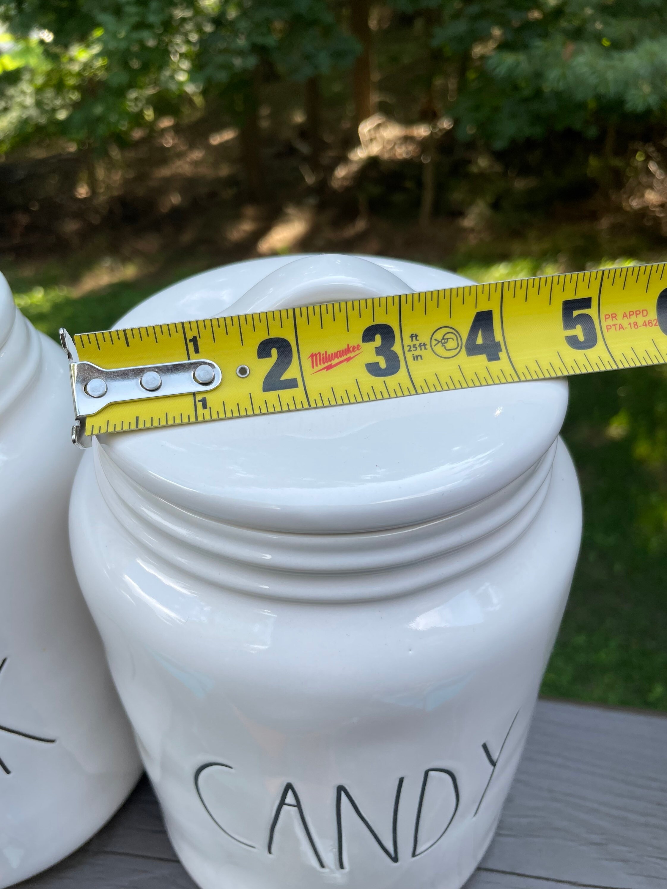 Farm House Candy Canister SNACK Canister Ceramic Flat - Etsy