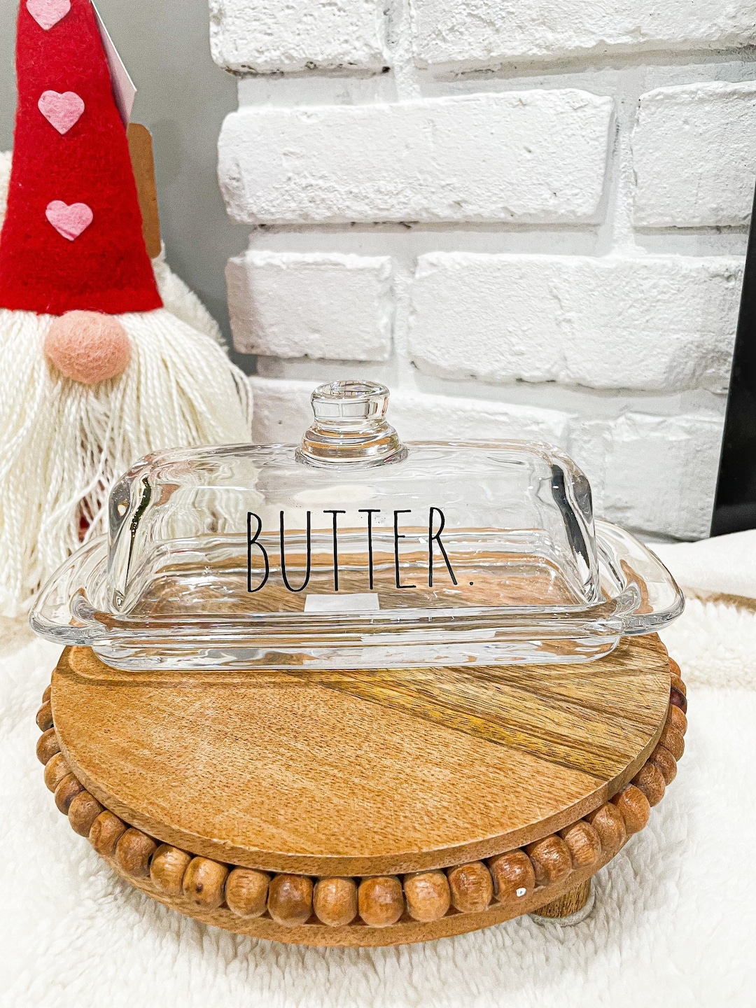 Farm House Butter Dish “butter” - Farmhouse Decor - Glassware - Etsy