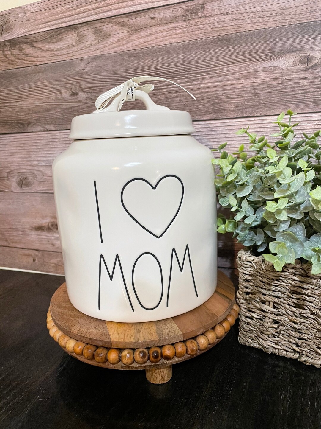 I Love Mom Farmhouse Canister - Ceramic - Large - Baked Goods Jar ...