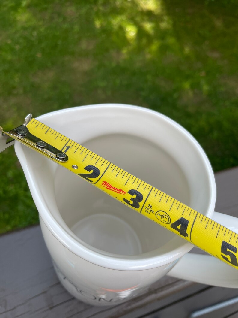 Farm House Lemonade Pitcher White Ceramic Pitcher - Etsy
