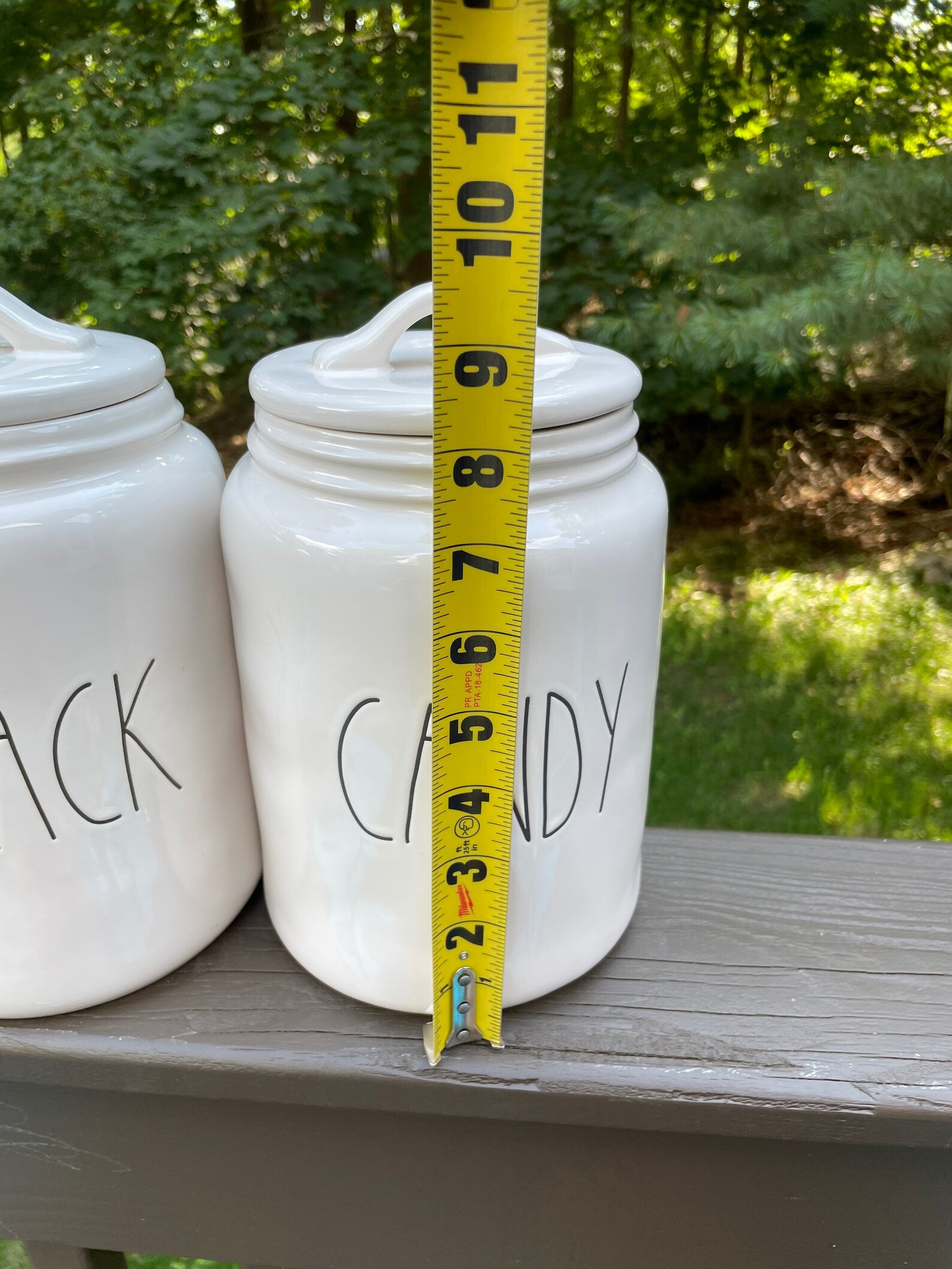 Farm House Candy Canister SNACK Canister Ceramic Flat - Etsy