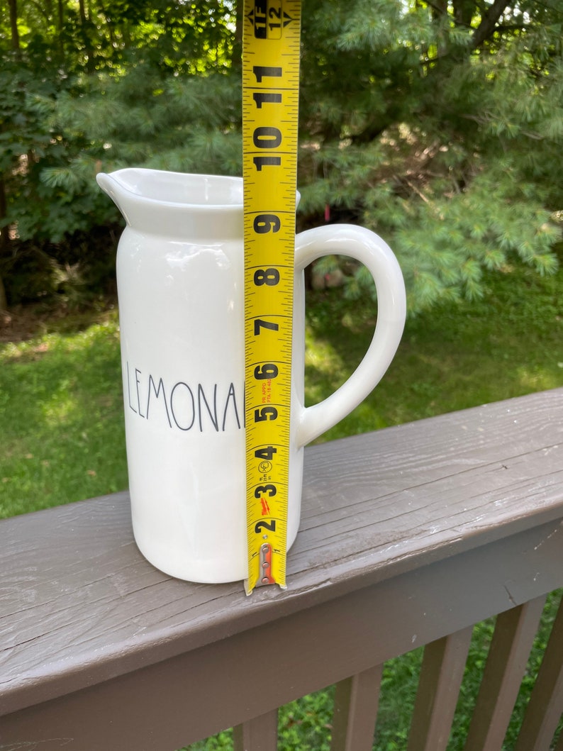 Farm House Lemonade Pitcher White Ceramic Pitcher - Etsy
