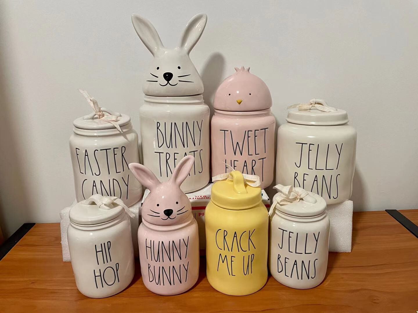 Farm House Easter Canisters Easter Bunny Bunny Canister | Etsy