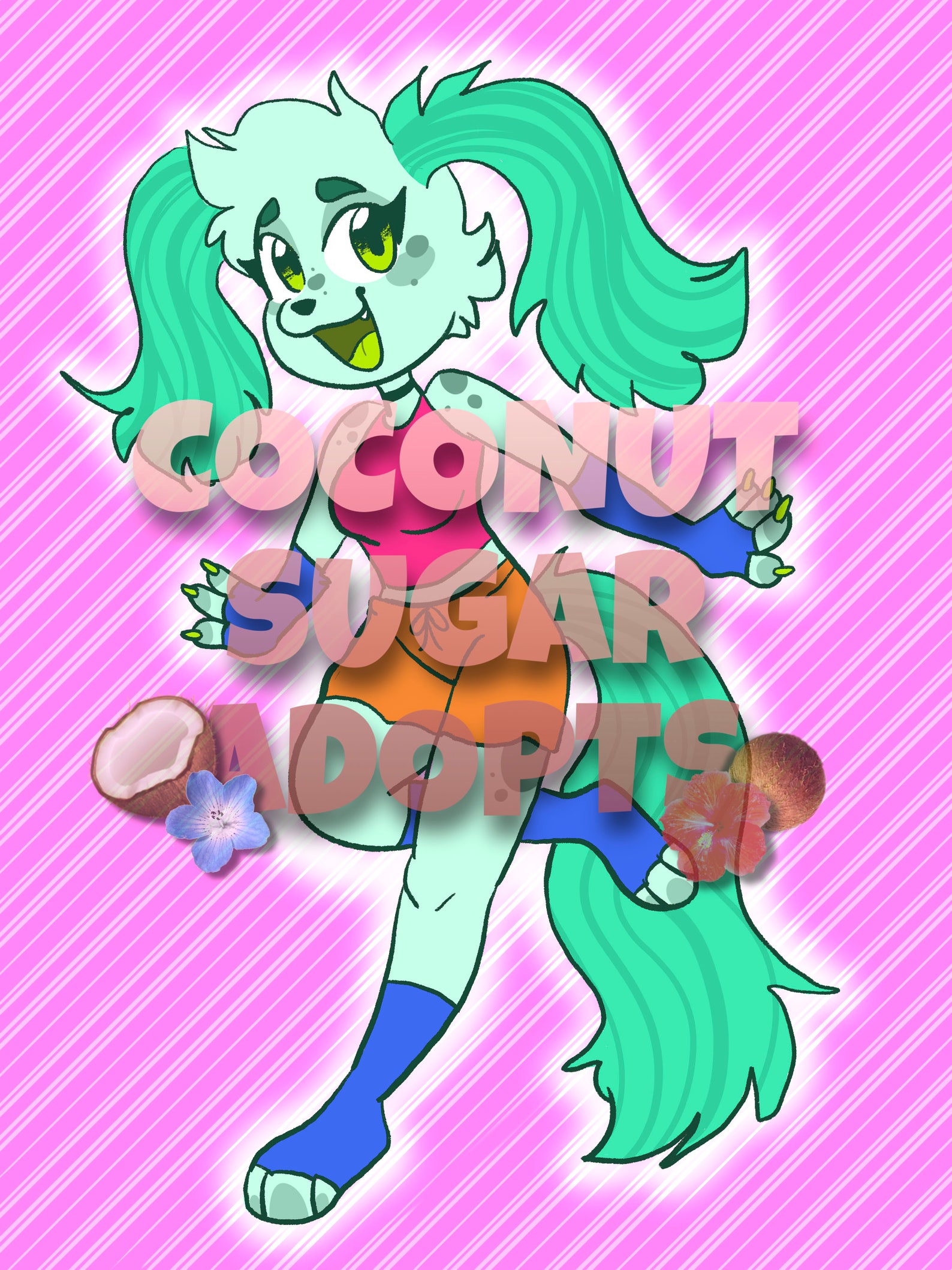 Super Cute Vaporwave-inspired Cocker Spaniel Furry / Fursona - Etsy