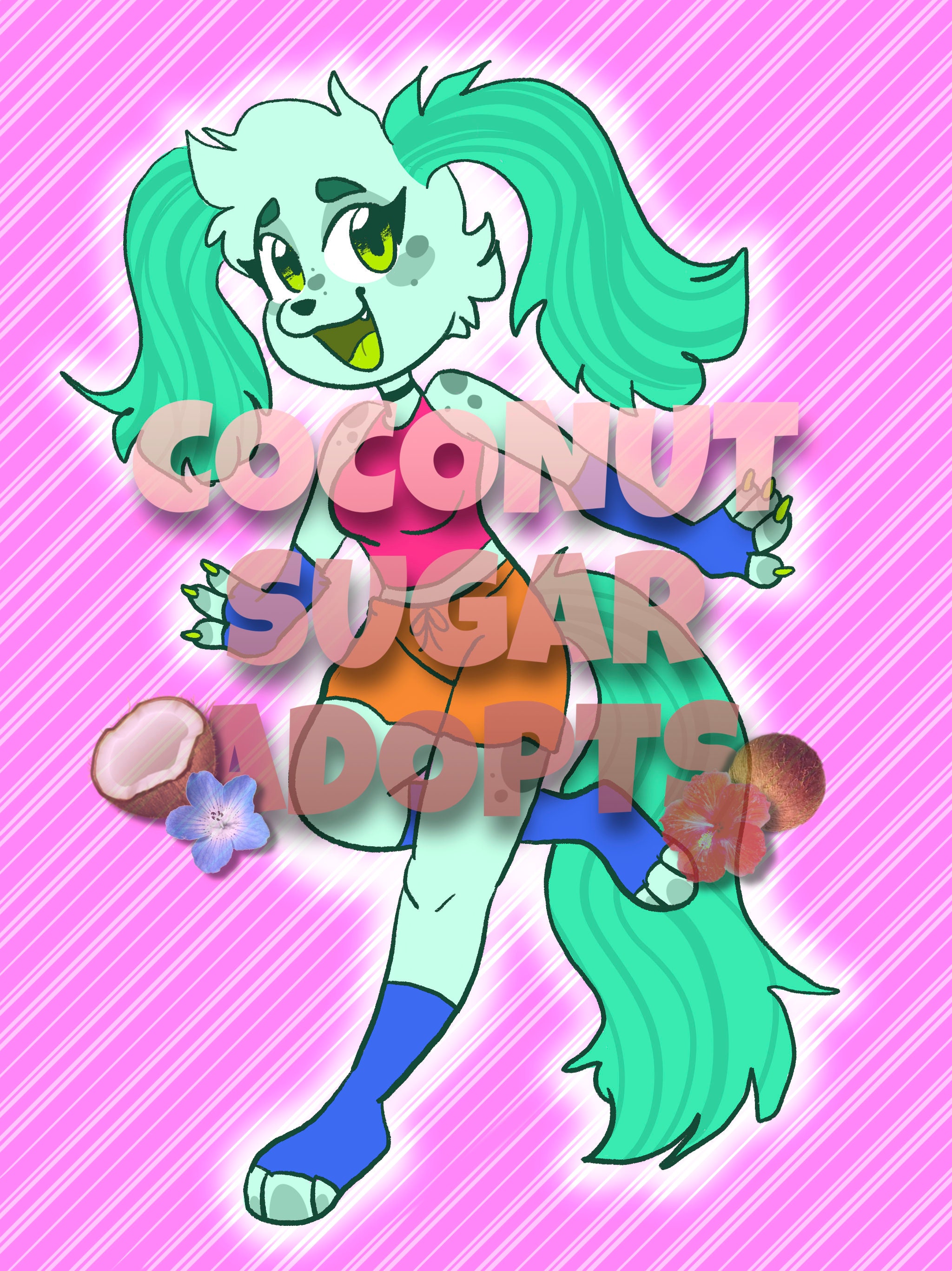 Super Cute Vaporwave-inspired Cocker Spaniel Furry / Fursona - Etsy