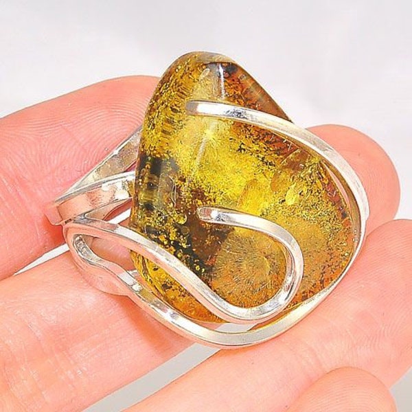 Amber Engagement Ring - Etsy