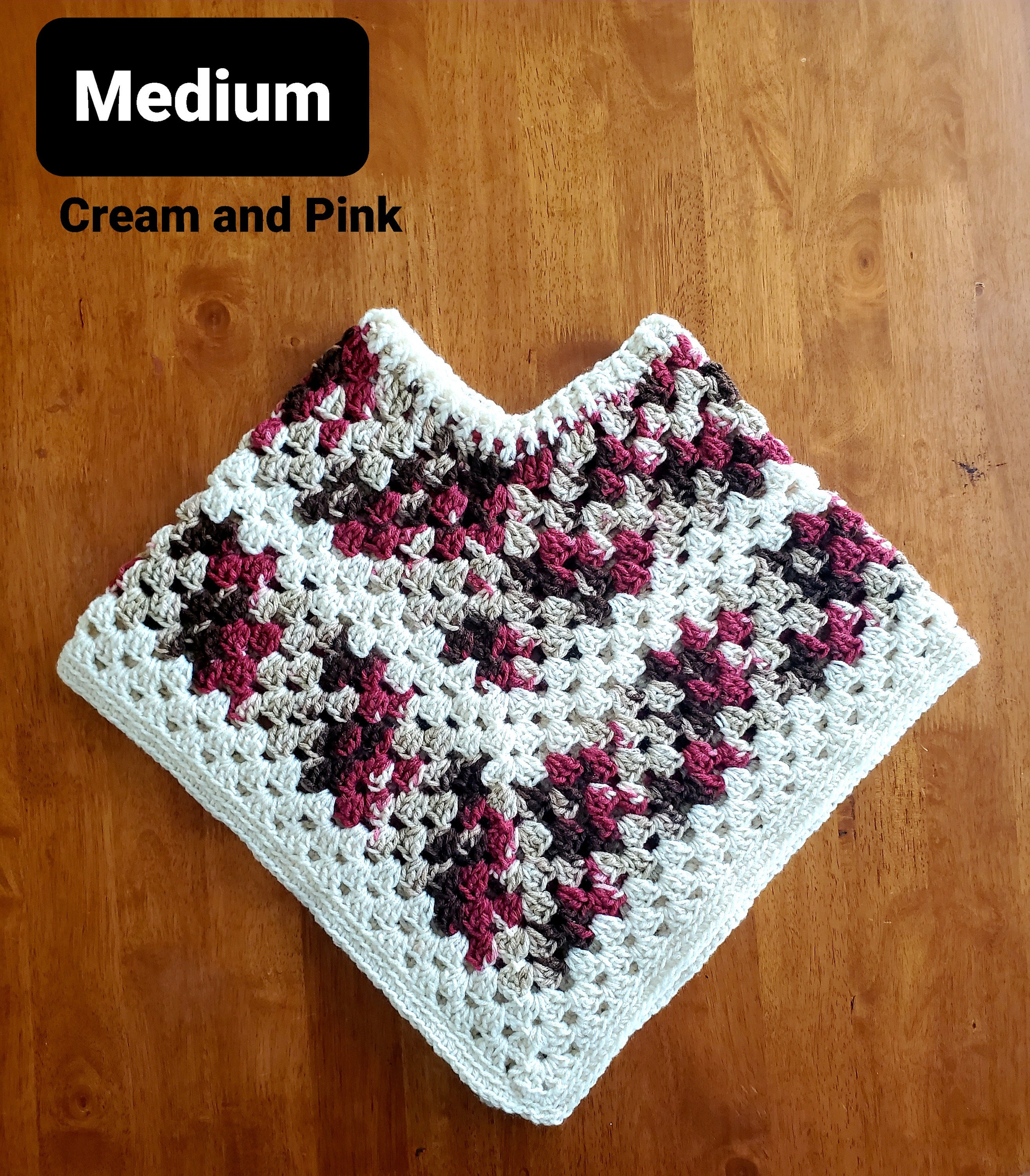 Kids Crochet Ponchos - MULTIPLE COLORS AVAILABLE - Refer to Sizing Info ...