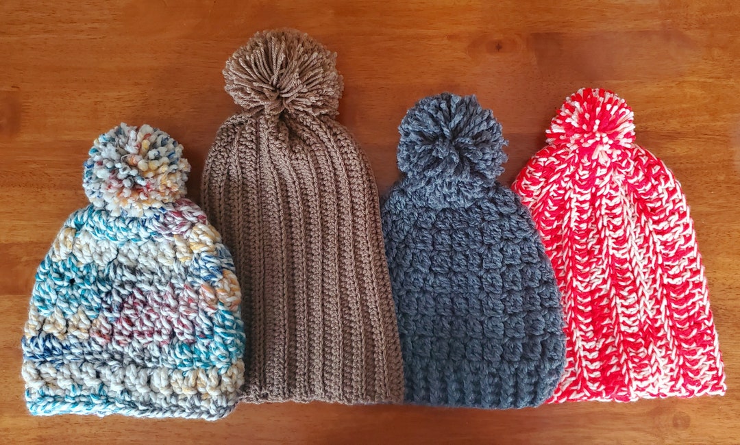 Long Beanies With Puff Ball - Etsy
