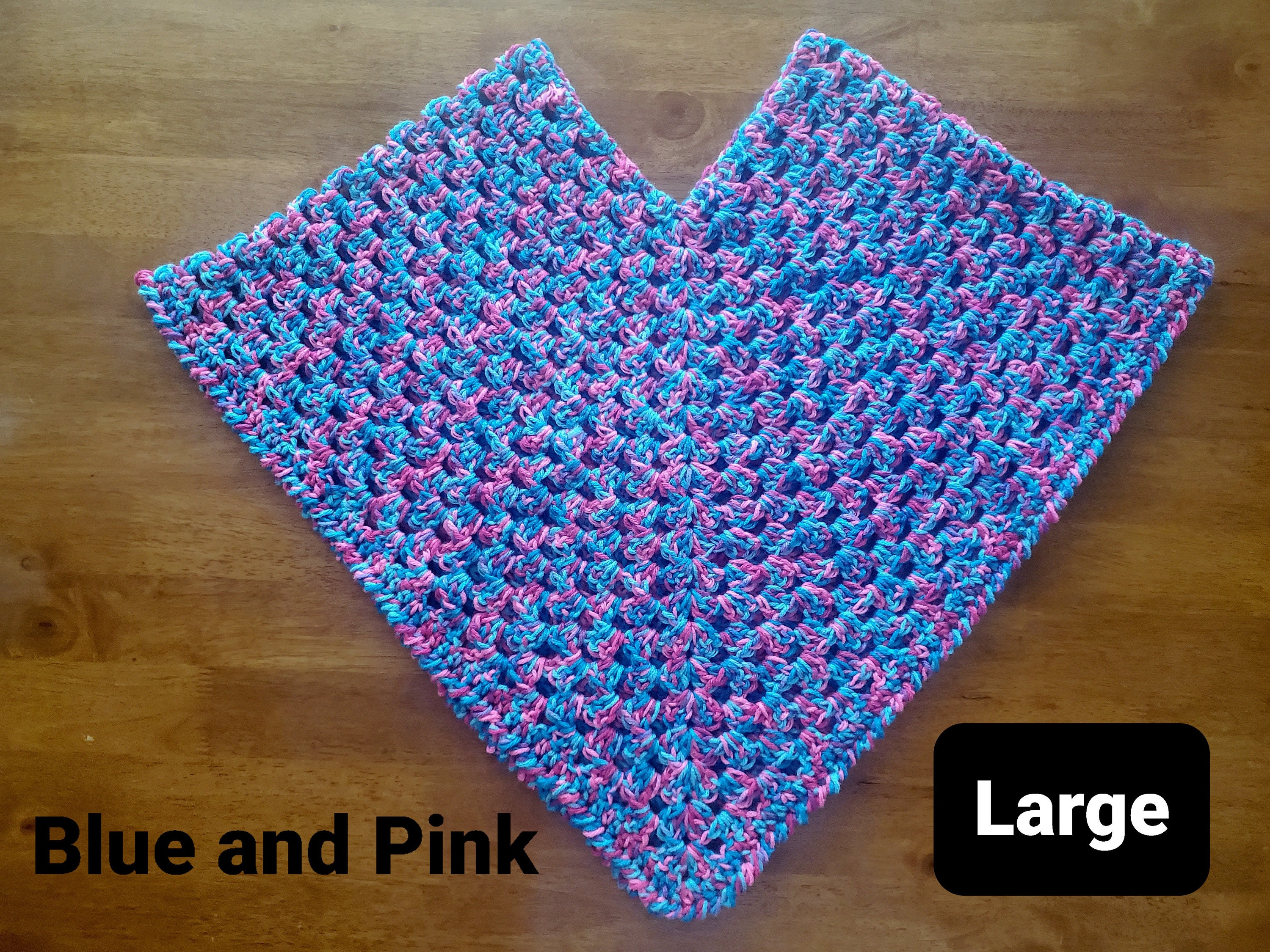 Kids Crochet Ponchos - MULTIPLE COLORS AVAILABLE - Refer to Sizing Info ...