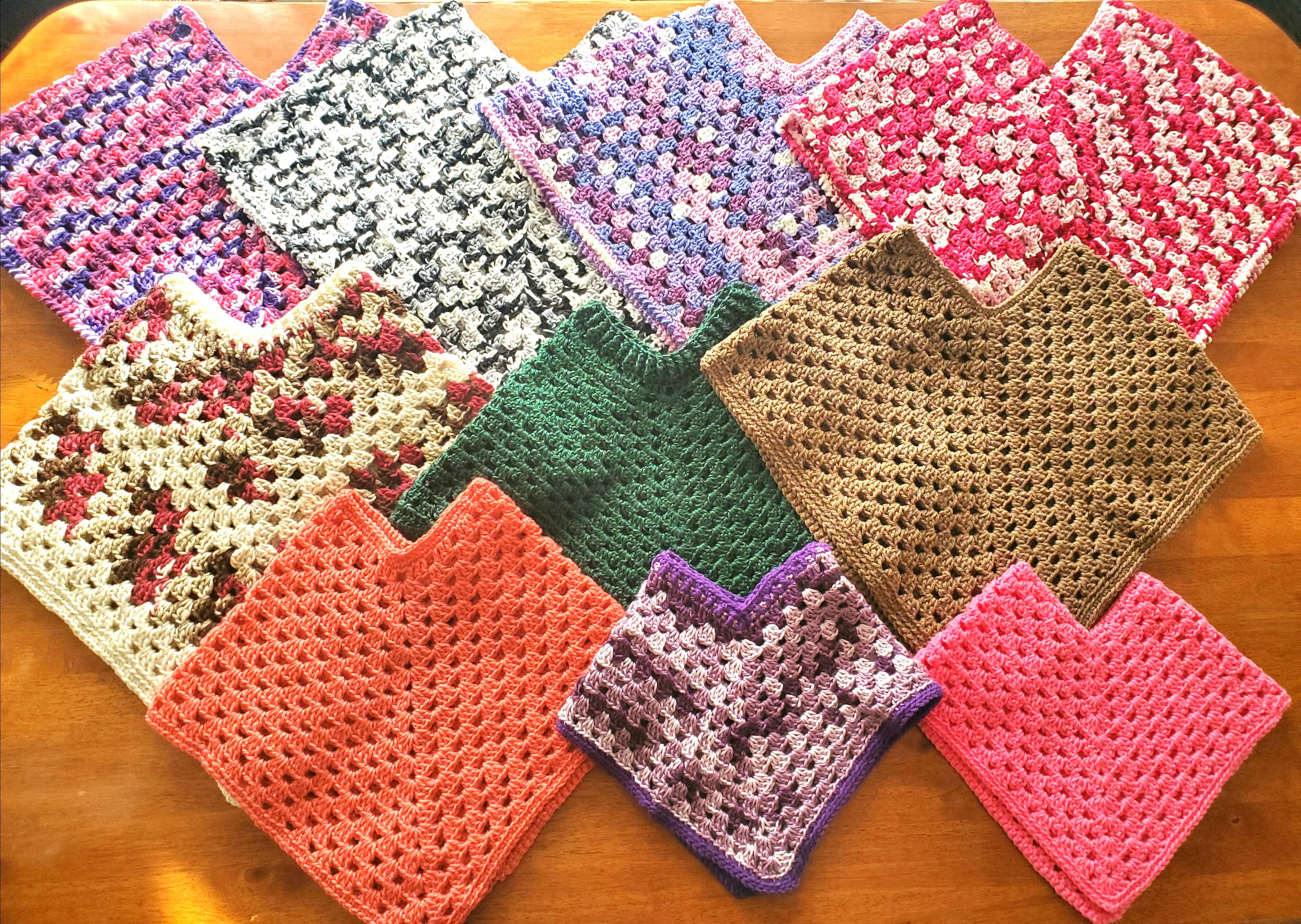 Kids Crochet Ponchos - MULTIPLE COLORS AVAILABLE - Refer to Sizing Info ...